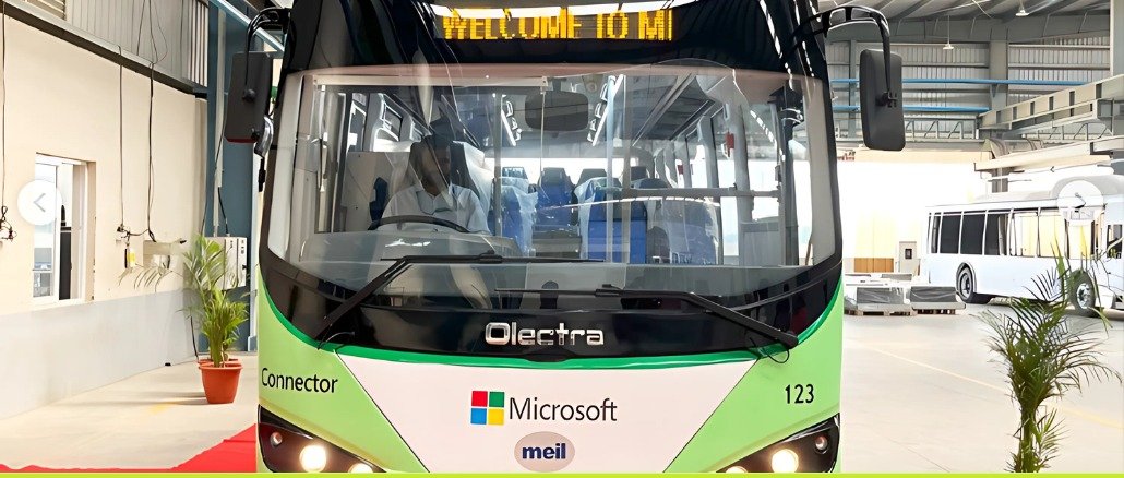 Olectra Greentech Delivers Custom 9-Metre Electric Buses to Microsoft ...
